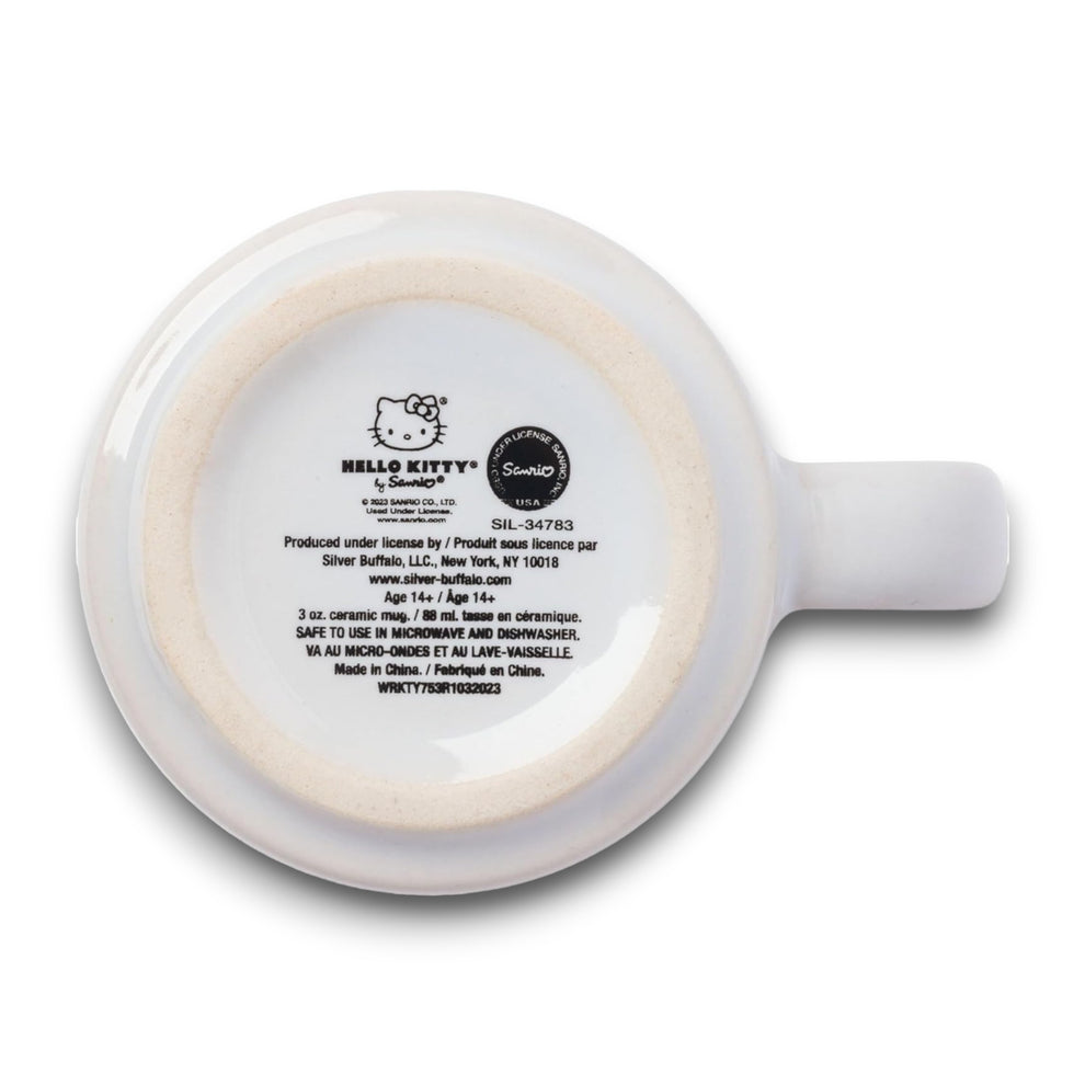 Hello Kitty Espresso Mug Set: 4pc Stackable Ceramic Mugs with Rack - O ...