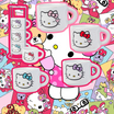 Hello Kitty Espresso Mug Set: 4pc Stackable Ceramic Mugs with Rack - O ...